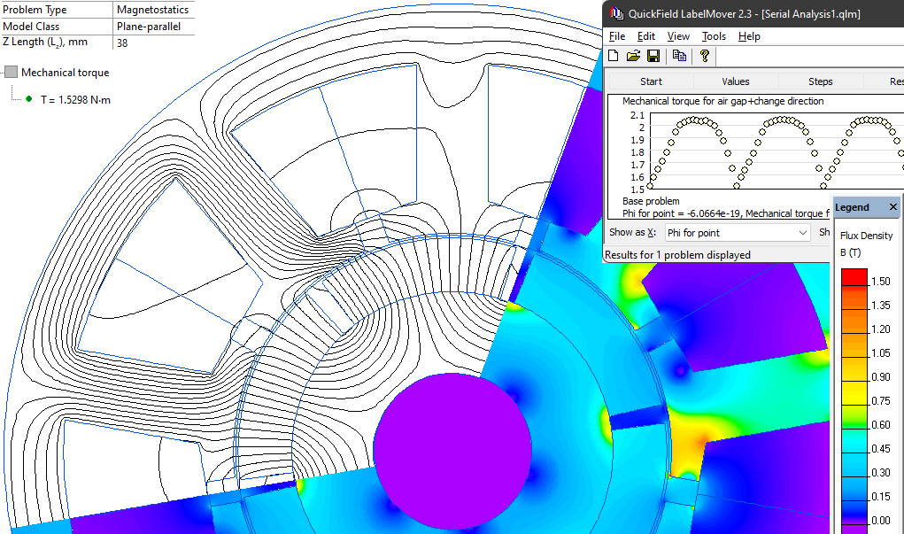 BLDC motor torque ripple --QuickField FEA Software