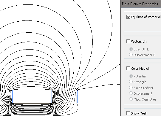 Electric field mapping --QuickField FEA Software
